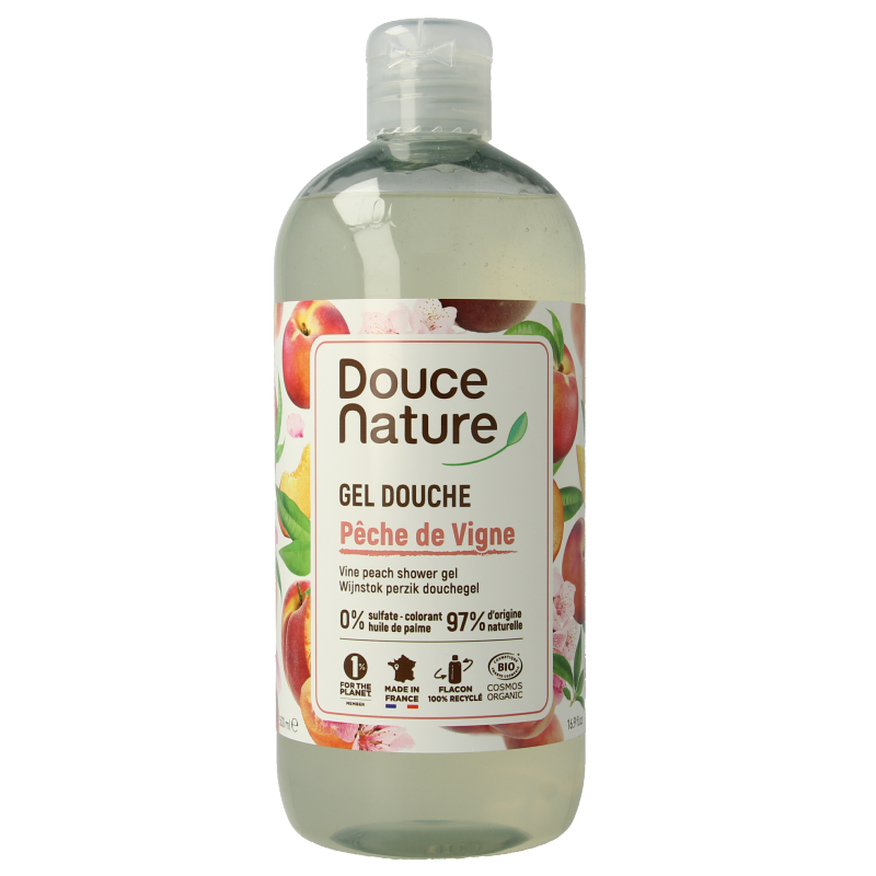 Douce Nature Douchegel perzik 500 Milliliter - 123vitamines