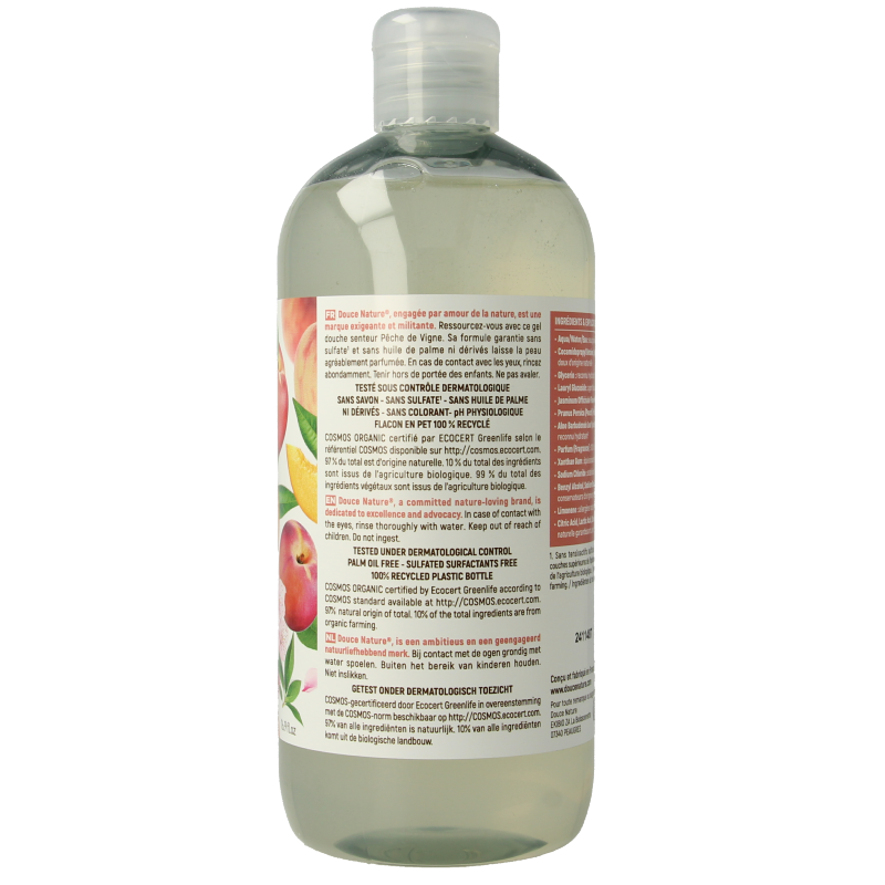 Douce Nature Douchegel perzik 500 Milliliter - 123vitamines