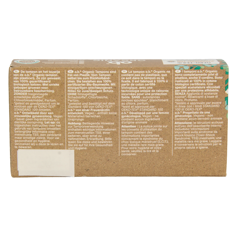 OB Tampons organic normal 16 Stuks - 123vitamines