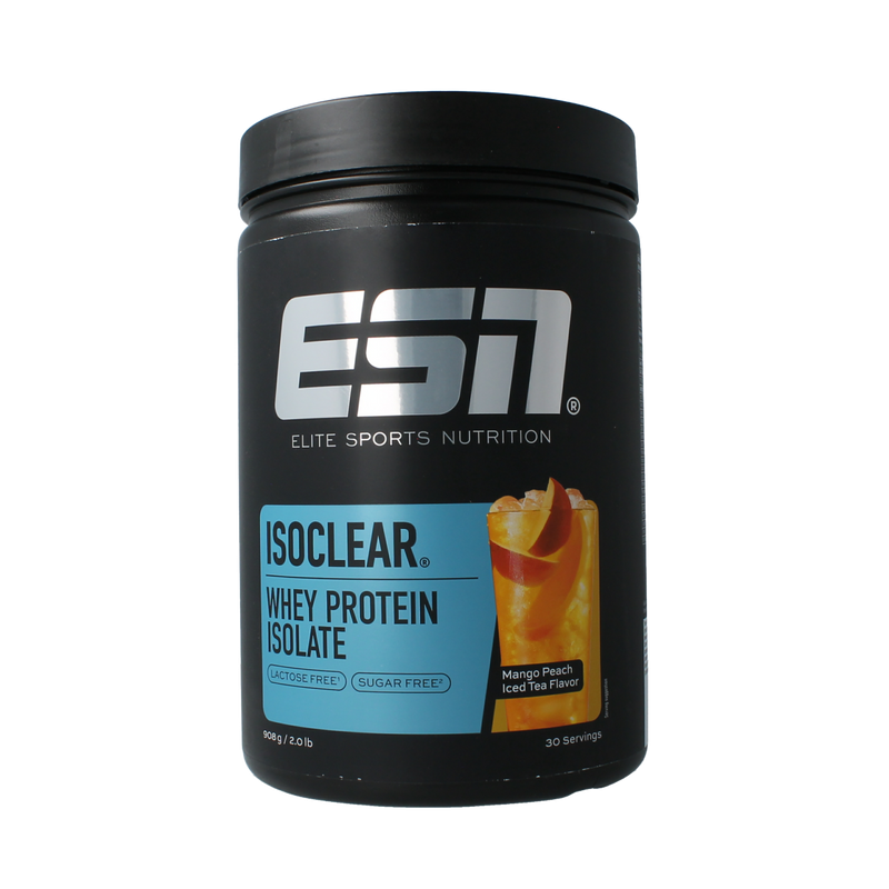 ESN Isoclear whey isolate mango peach ice tea 908 Gram - 123vitamines