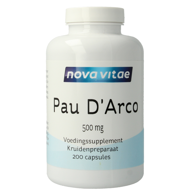 Nova Vitae Pau d'arco 500mg extract 5:1 200 Capsules - 123vitamines