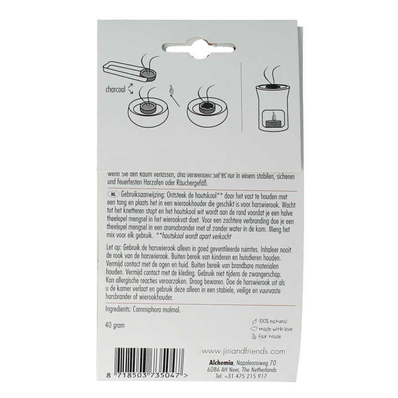 Jiri & Friends Harswierook myrrh from Somalia 40 Gram - 123vitamines